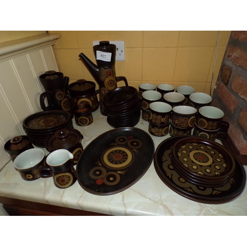 LARGE DENBY MID 70's COFFEE/TEA SERVICE