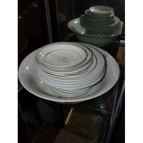 BELLEEK BASIN &PLATES (SOME UNMARKED) 1ST &2ND.