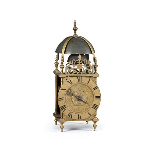A FINE FRENCH BRASS LANTERN CLOCK WITH PASSING HALF-HOUR STRIKEBENOIS ...
