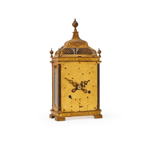 A RARE RENAISSANCE GILT BRASS AND IRON TABLE CLOCKCONTINENTAL EUROPE ...
