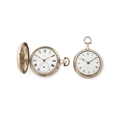 A REGENCY SILVER VERGE CHRONOGRAPH HUNTER POCKET WATCH GEORGE BOLTON ...