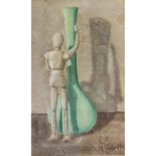 JOHN MCCOURT (20th/21st Century), “LOTTA BOTTLE”, mixed media on board ...