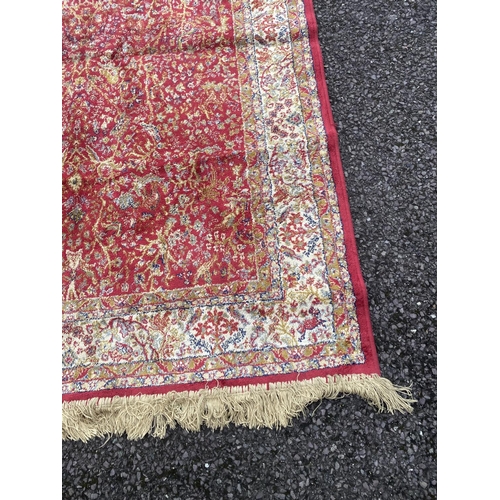 A GOOD HAND-KNOTTED PERSIAN SILK RUG, with excellent classical tree of ...