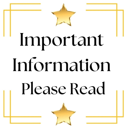 **IMPORTANT INFORMATION** PLEASE READ THIS INFORMATION BEFORE PLACING ...