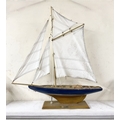 A VINTAGE AMERICAN ‘COLUMBIA’ DISPLAY SHIPS MODEL, on rectangular ...