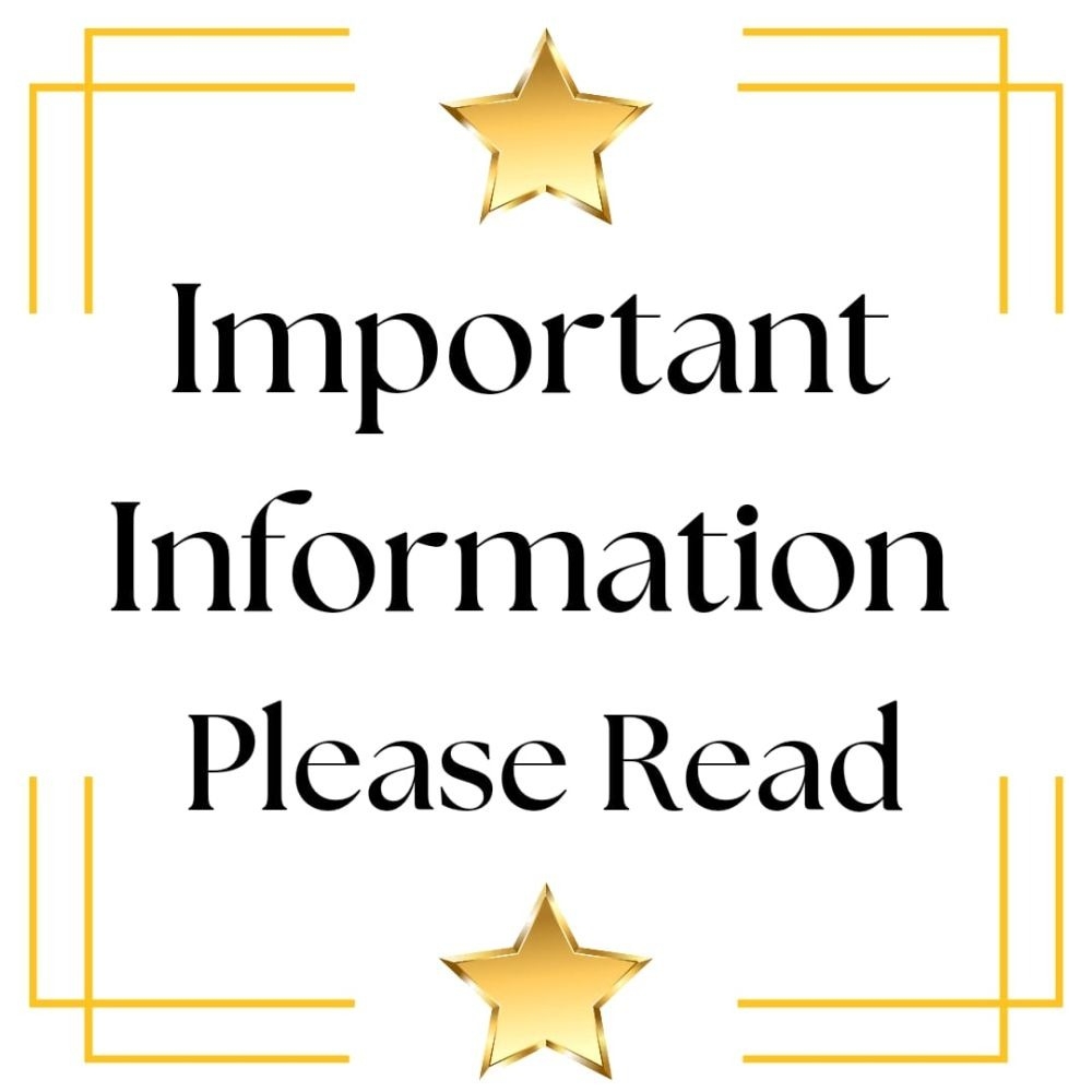 **IMPORTANT INFORMATION** PLEASE READ THIS INFORMATION BEFORE PLACING ...