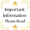 **IMPORTANT INFORMATION** PLEASE READ THIS INFORMATION BEFORE PLACING ...