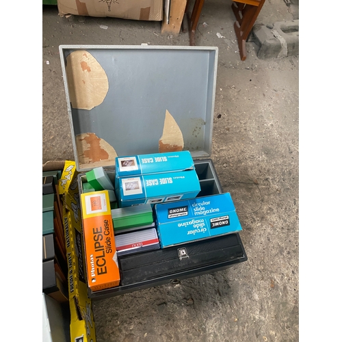 Very large quantity of 35mm slide cases and magazines