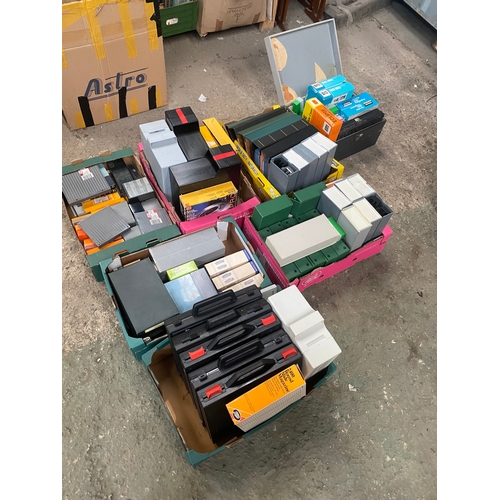Very large quantity of 35mm slide cases and magazines