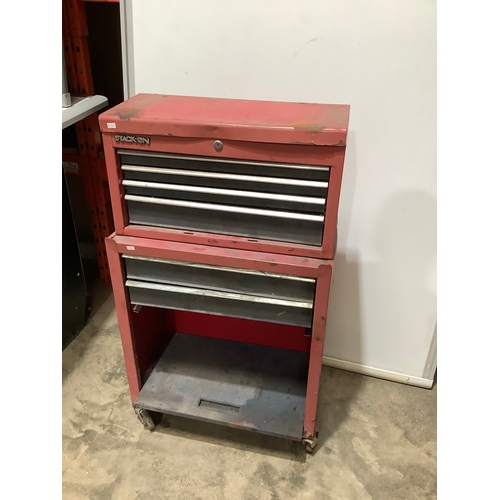 Stack-On tool box with drawers full of tools - see photos for full details