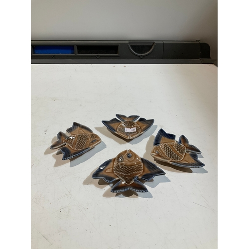 Wade porcelain. Four angel fish pin dishes