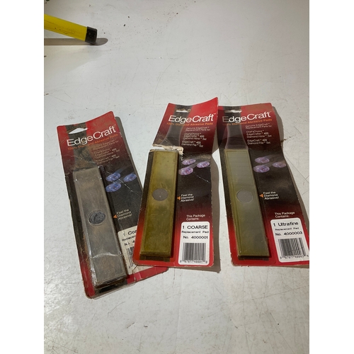 Set of three Edgecraft hundred percent diamond abrasive pads - two ...