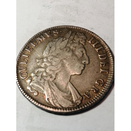 1701 William lll halfcrown in very fine condition or better (rare in ...