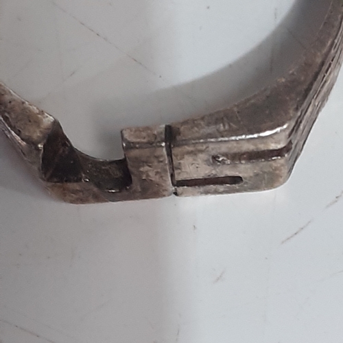 Sterling silver ring with initials JS.