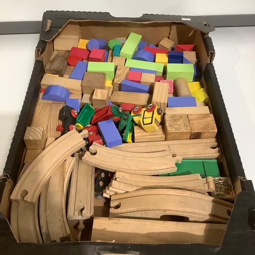 Tray of brio train set and blocks