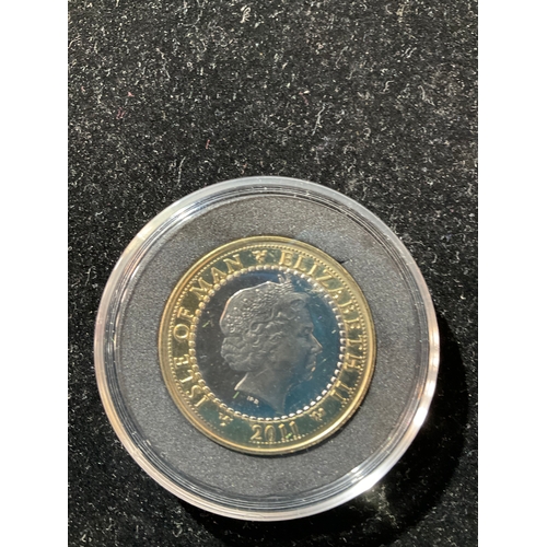 2011 circulated Isle of Man Tosha Cat commonwealth youth games coin