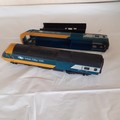 Intercity 125 model train 43011 and a 2nd car body shell. The coupling ...