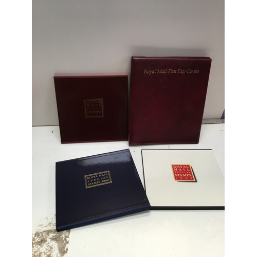 4x royal family stamp books with some stamps