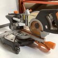 Evolution Rage 3-s Sliding mitre saw working