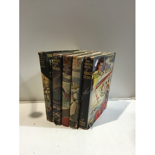 Collection of 5 vintage books includes The wonder book of things to do ...