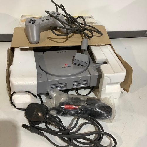 Sony PlayStation One console - boxed with accessories