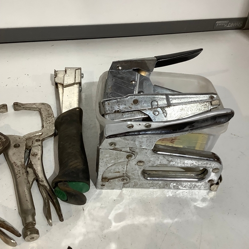 C- clamps plus Staplers