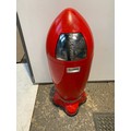 Wesco spaceboy red metal waste bin - designer & collectible