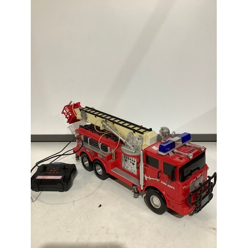 Remote controlled fire engine toy