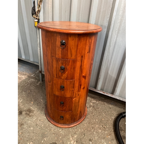 Modern circular drawer unit - 5 drawers - barrel style - good condition