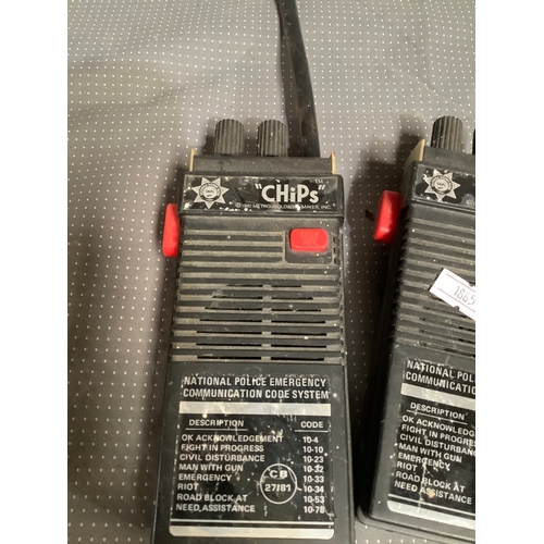 Pair of chips walkie talkie