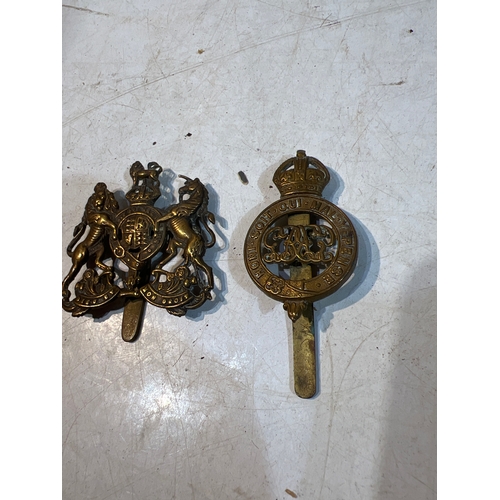 General service and Grenadier guards cap badges