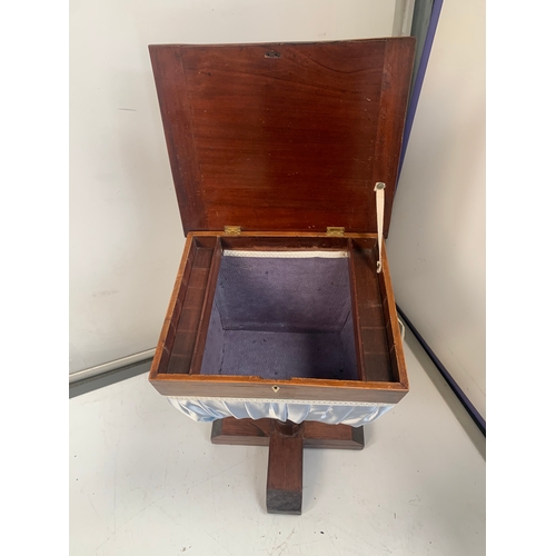 Early 19th century mahogany sewing box