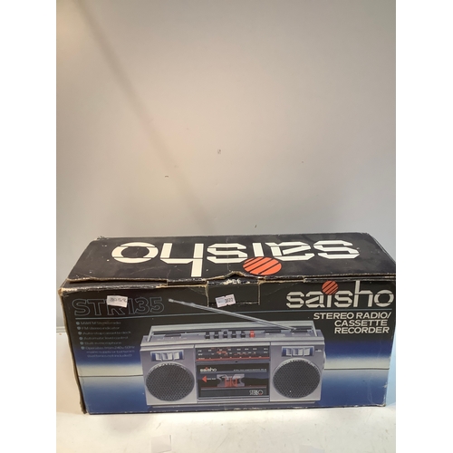 Saisho STR135 stereo radio/cassette recorder untested