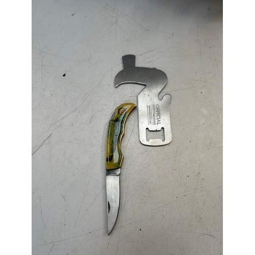Official Guinness merchandise bottle open and enamelled penknife ...