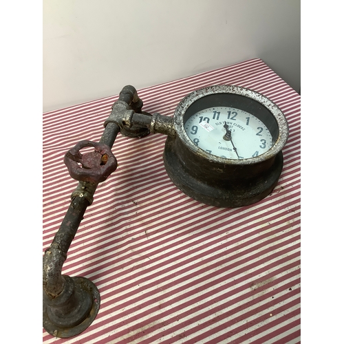 Rustic vintage old town clocks clock pipe design