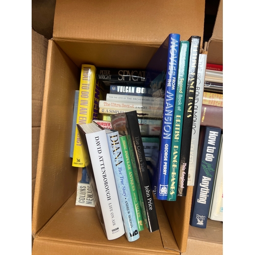 3 boxes of good quality books inc biographies, novels and more
