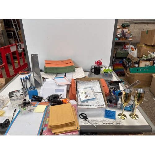 Mixed stationary lot inc note pads, envelopes, pens, whole punch ...