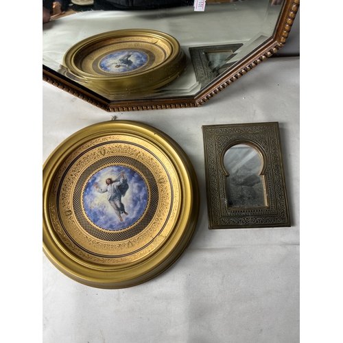 Hexagonal mirror, small brass oriental mirror and Vatican museum ...
