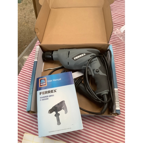 Mixed lot of various power tools including Hammer drill, screwdrivers ...