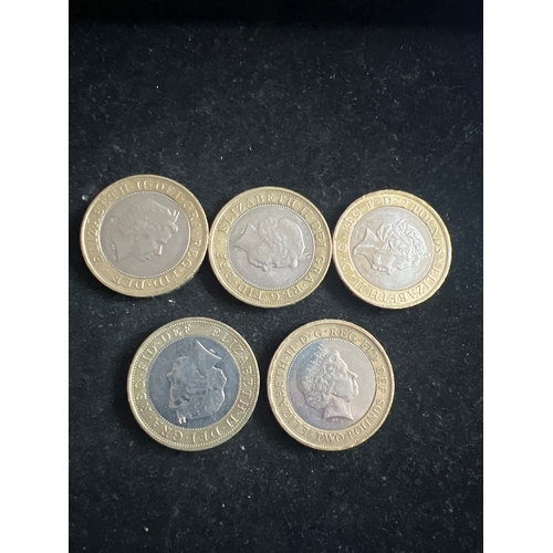 COINS: 5x collectible £2 coins inc commonwealth games and William ...