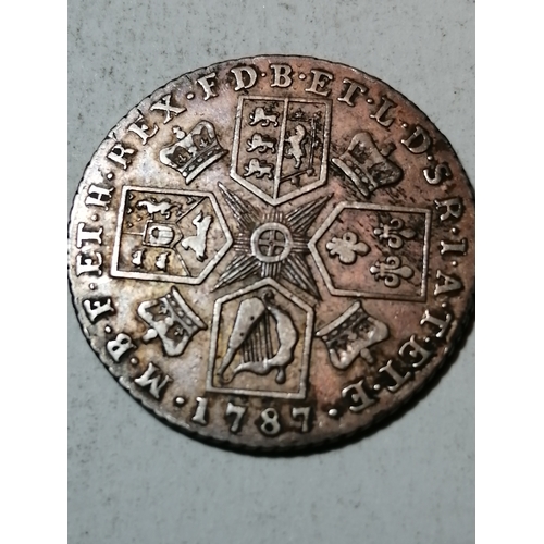 COINS : 1787 George III shilling in very fine condition or better
