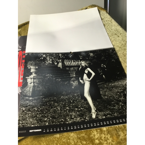Set of Five unused Pirelli calendars from years 2001, 2002, 2003, 2004 ...