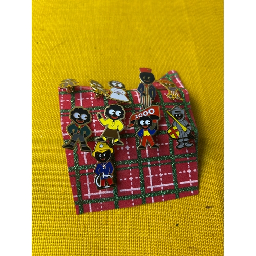 Set of 10 collectible Golly pin badges