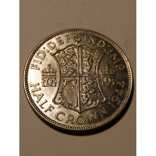 COINS : 1944 halfcrown in extremely fine condition or better
