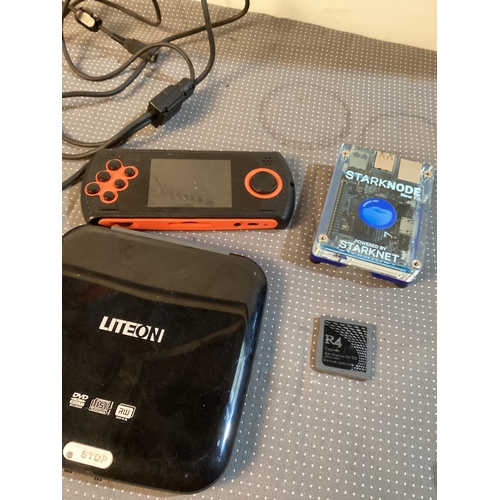 Mixed lot Includes Gameboy 4 player Adapter, sega mega drive handheld ...