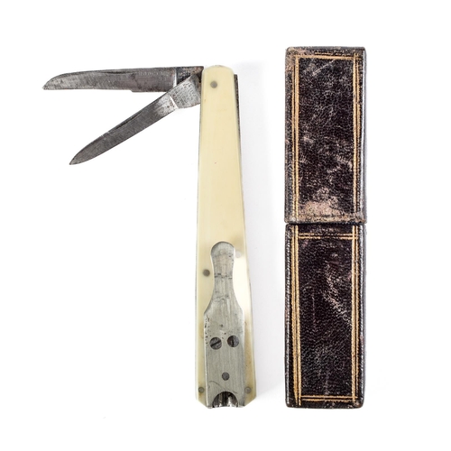 A Victorian twin bladed nickel brass quill machine, Joseph Rodgers ...