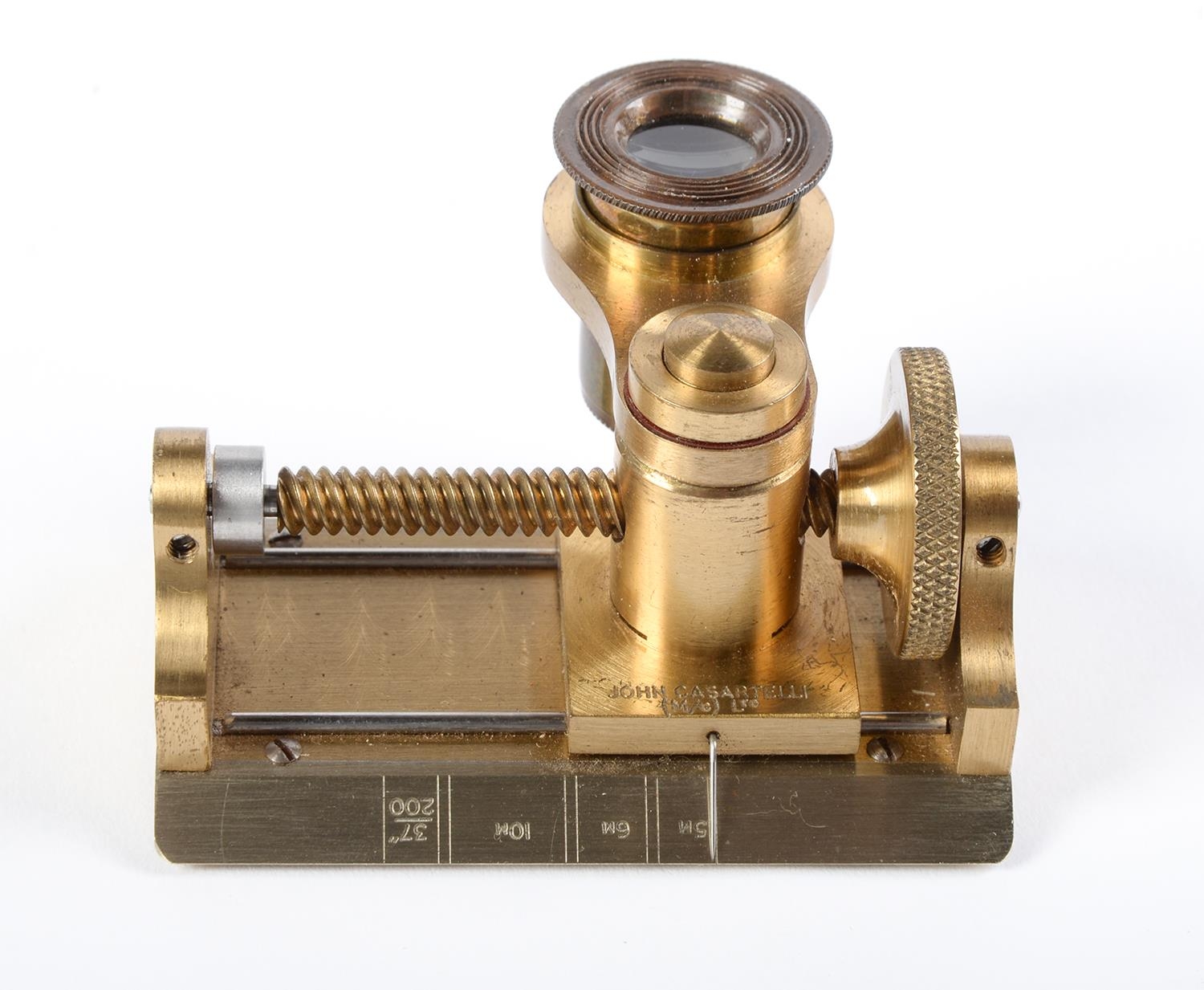 Linen prover. A brass thread-counter, John Casartelli Ltd Manchester 4 ...