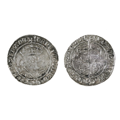 English Hammered Silver, Henry VIII, Groat, mm pheon, S2337E, 2.8gm ...