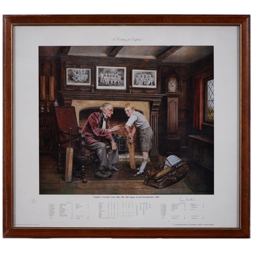 Cricket - a pair of limited edition England v Australia Centenary Test ...