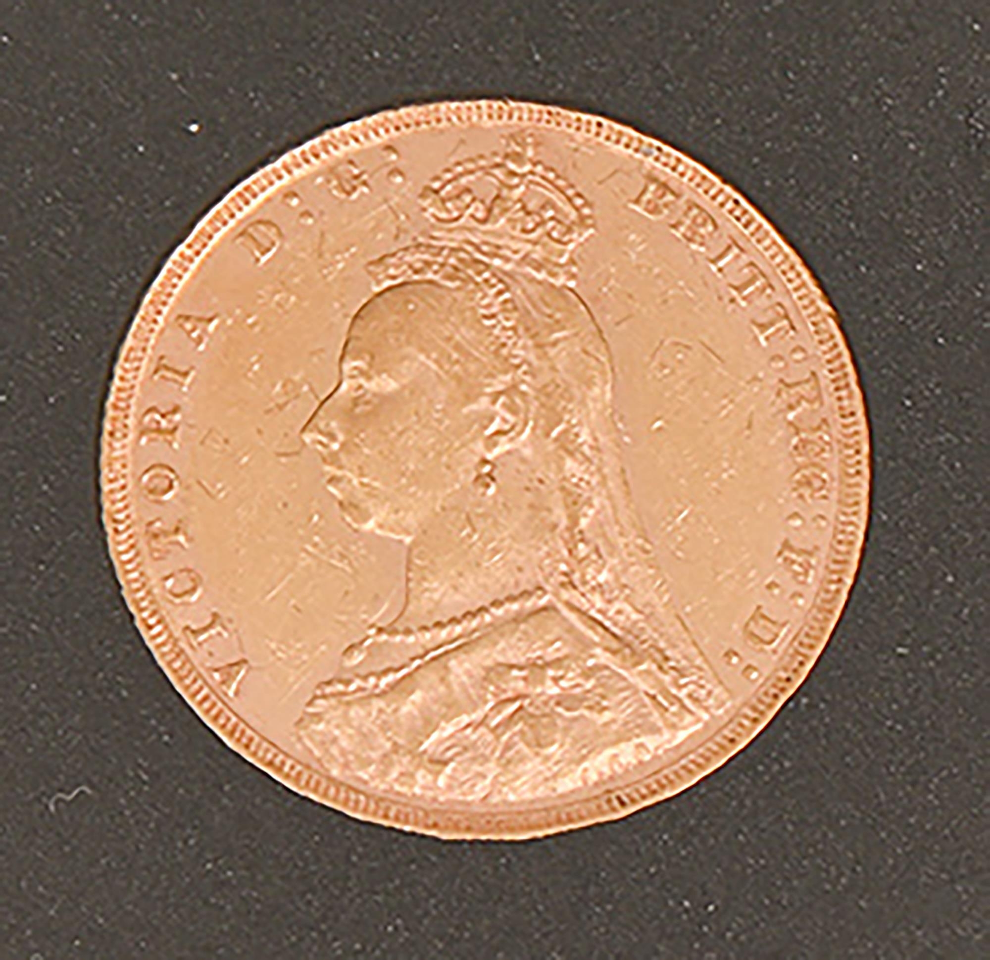 Gold coin. Sovereign 1888